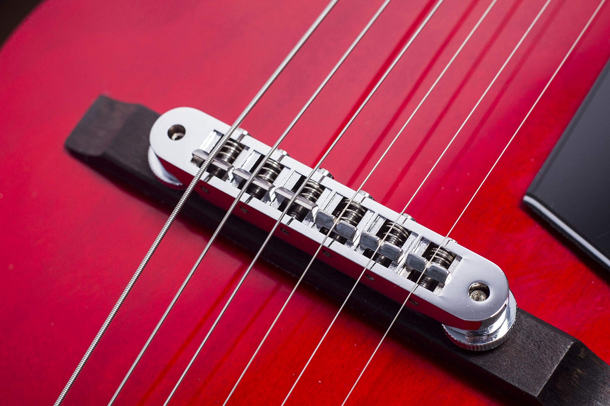 GROTE Jazz Electric Guitar Hollow Body Chrome Hardware (Red) – REDID