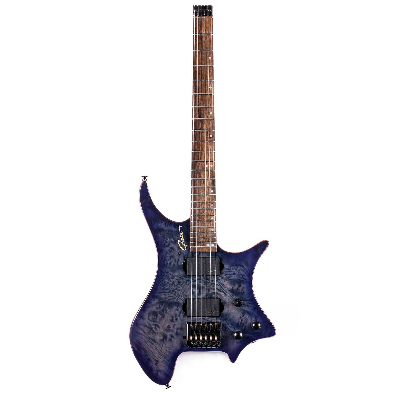 Grote Headless Electric Guitar 6-String Burl Figure Veneer Top Body – REDID
