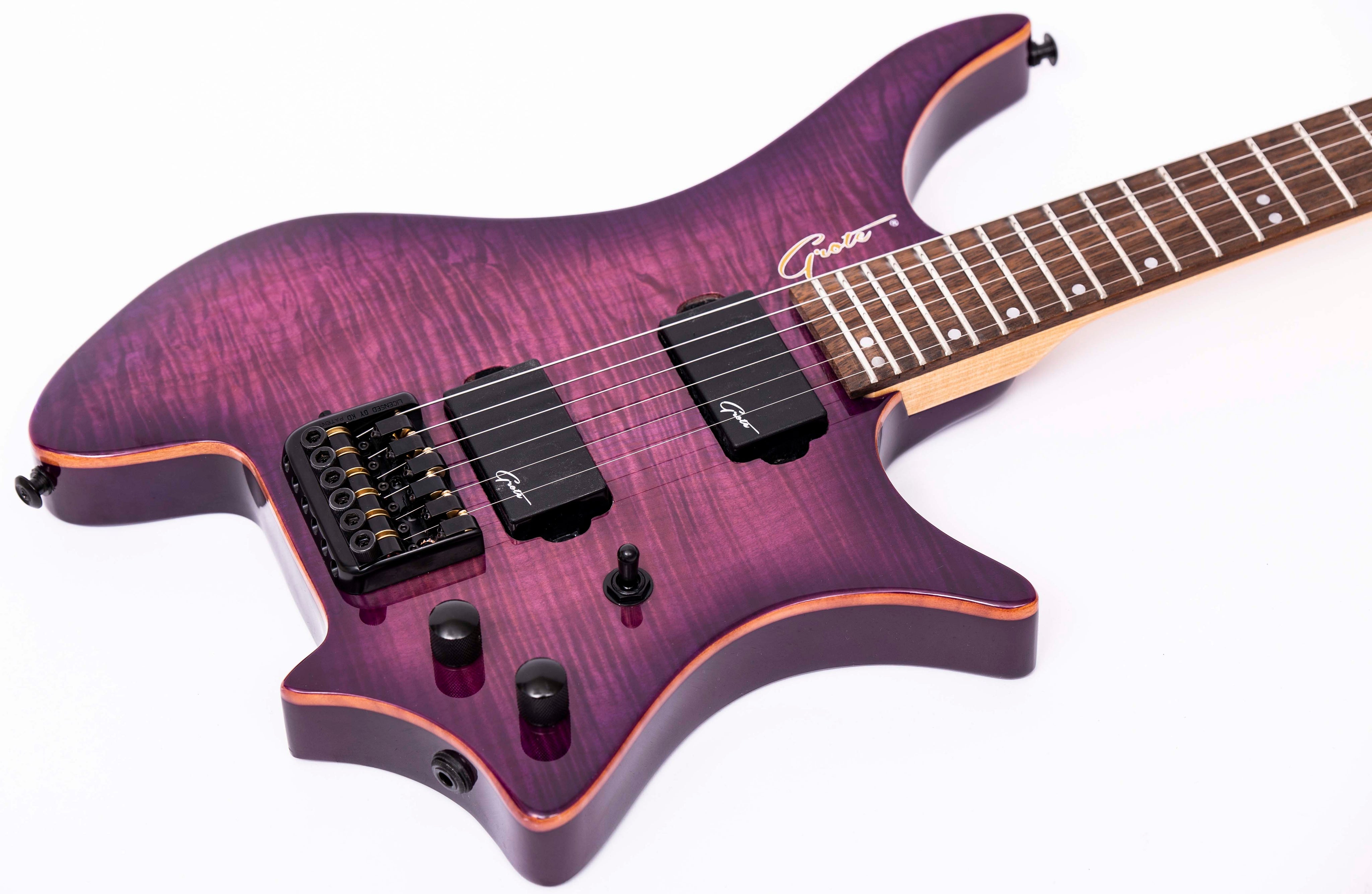 Grote Headless Electric Guitar 6-String Maple Veneer Top Body – REDID